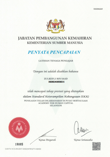 Budiman Dinamik Sdn Bhd - Certificate Train The Trainer (Sijil Latihan Tenaga Pengajar) (NCS-004 ...